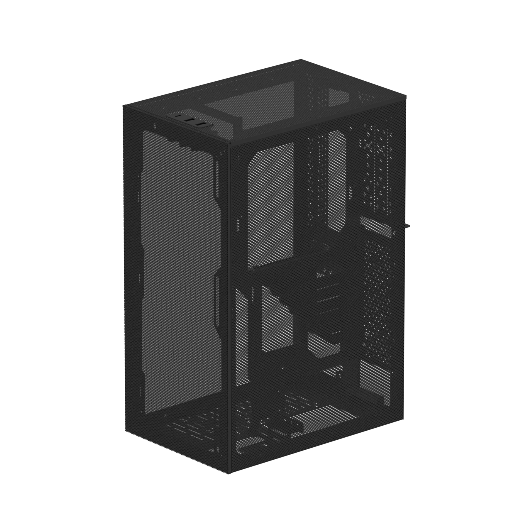 SSUPD MESHROOM S MINI ITX CASE W/PCIE5.0 RISER CABLE BK